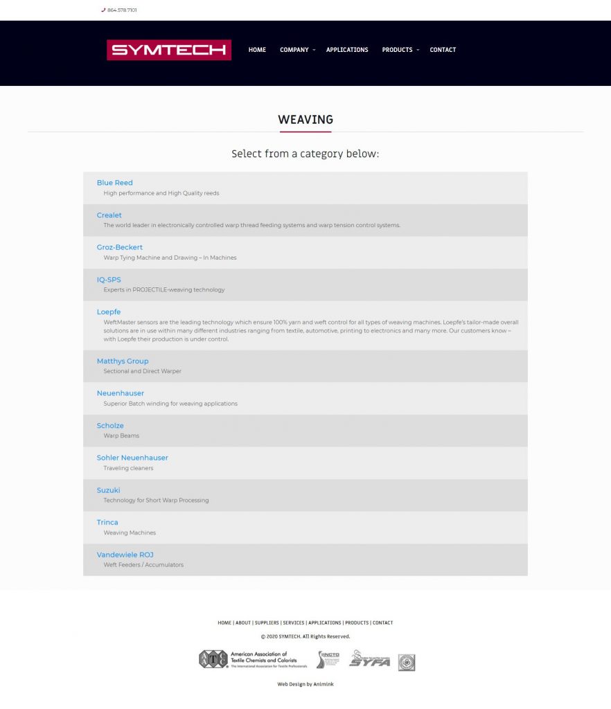 Responsive Website Development for SYMTECH