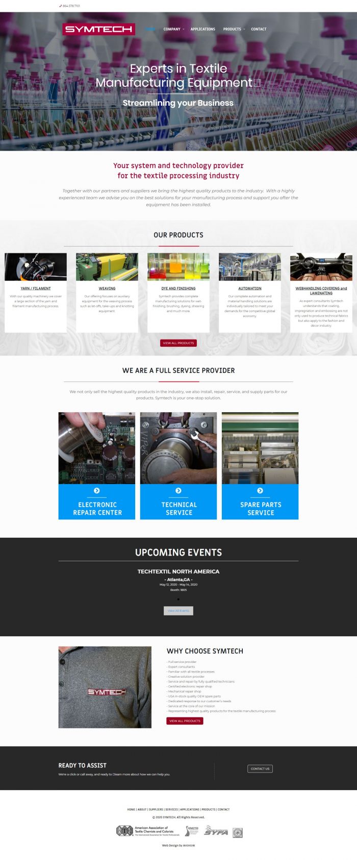 Responsive Website Development for SYMTECH